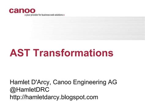 Ast Transformations At Jfokus Ppt