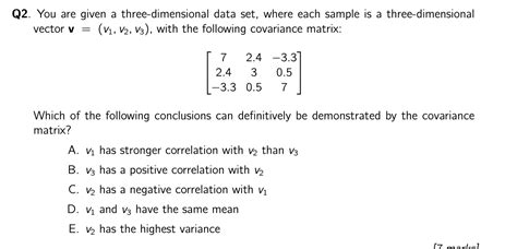 solved 2 you are given a three dimensional data set where