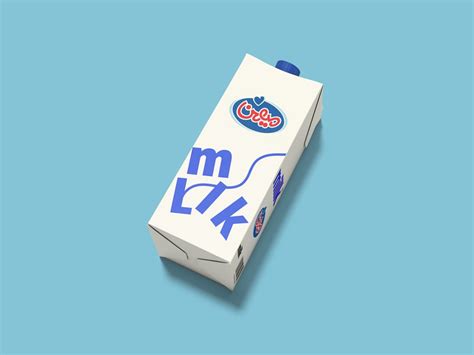 مسترطرح لایه باز موکاپ پاکت شیر