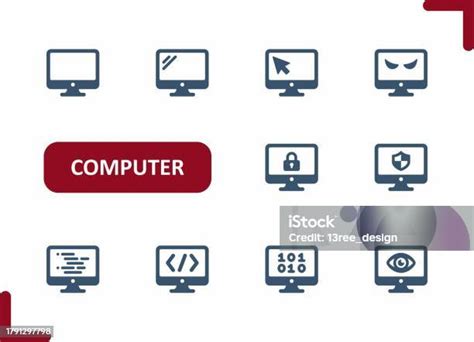 Computer Icons Screen Monitor Hacking Coding Programming Virus Antivirus Icon Stock Illustration
