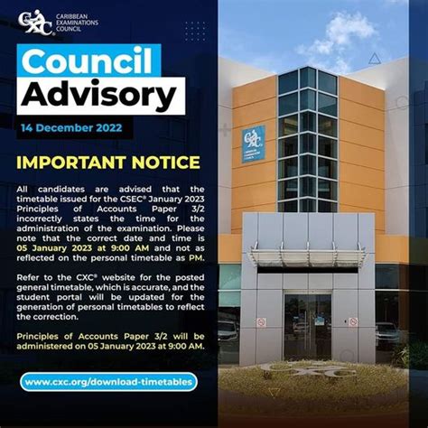 Important Notice From CXC