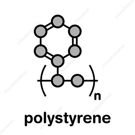 Polystyrene Plastic Chemical Structure Illustration Stock Image F027 9217 Science Photo