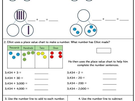 Adding And Subtracting 1s 10s 100s And 1 000s Easy Teaching Resources