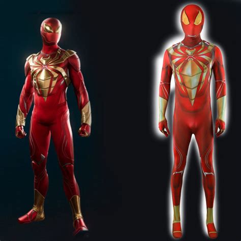 Spider Man Civil War Iron Spider Suit Costume Fullsuit Iron Spider