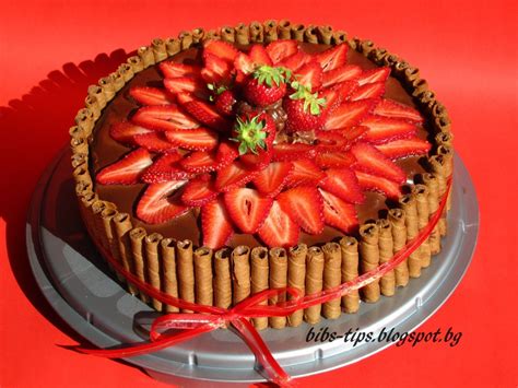 Bibs Tips Как да си направим шоколадова торта Бобчо Торт Ягоды Какао