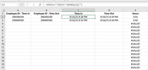 How Do I Make Excel Calculate Time Elapsed Automatically Without The Value Error Showing R