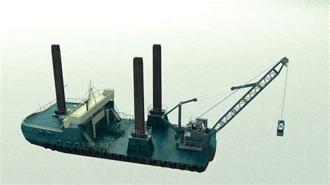 Dredger 3 3d Model 38 3ds Blend Obj Free3d