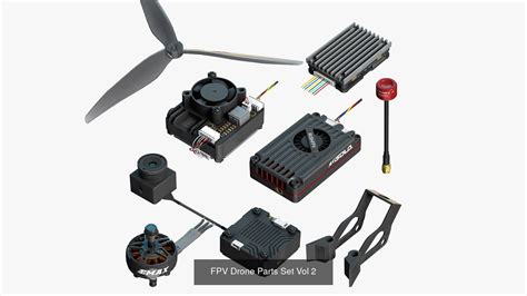 3d Model Collection Fpv Drone Parts Set Vol 3 Vr Ar Low Poly Cgtrader