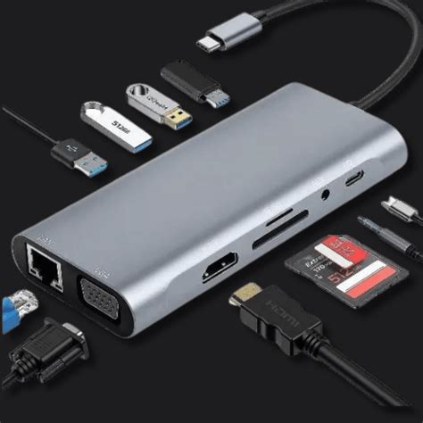 Adaptateur Type C To Hdtv 11 In 1
