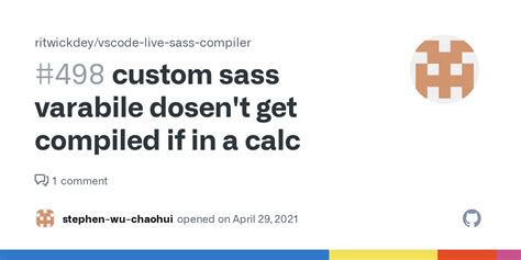 Custom Sass Varabile Dosent Get Compiled If In A Calc · Issue 498 · Ritwickdeyvscode Live