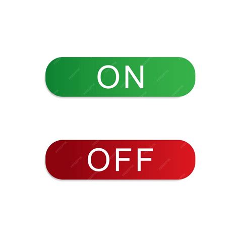 Premium Vector On And Off Switch Buttons Template Red And Green Buttons