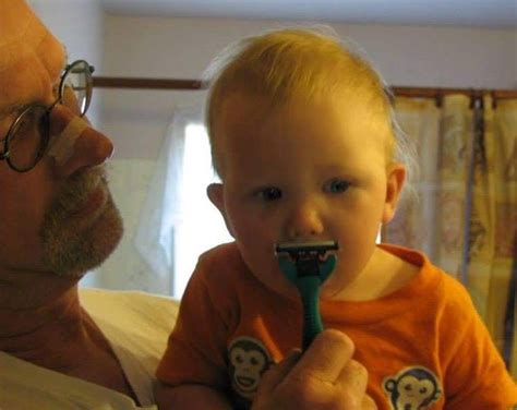 First Shave With Grandpa Quinton Grandpa Shaving Face The Face