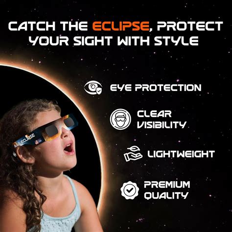 Paquete De 25 Lentes Para Eclipse Solar Aprobados Por La Aas 2024 Fabricados En Estados Unidos