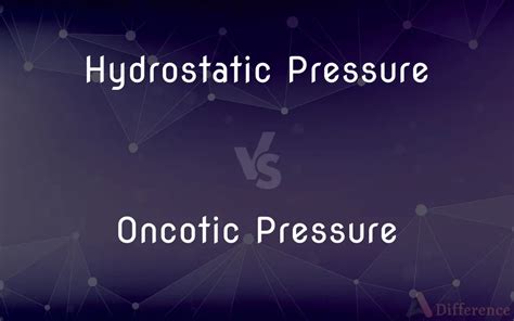 Hydrostatic Pressure Vs Oncotic Pressure — Whats The Difference