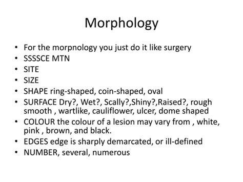 Description Of Skin Lesion Pptx Skin And Dermatology Diseases And Conditions