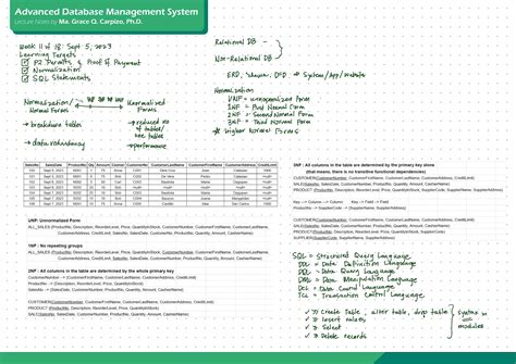 Advanced Database Management System W11 Lecture Notes