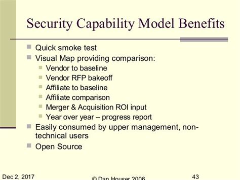 Security Capability Model Infosec Forum Viii