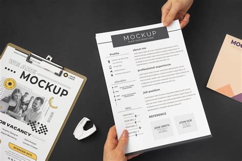Premium PSD Person Holding Document Mock Up In Hands