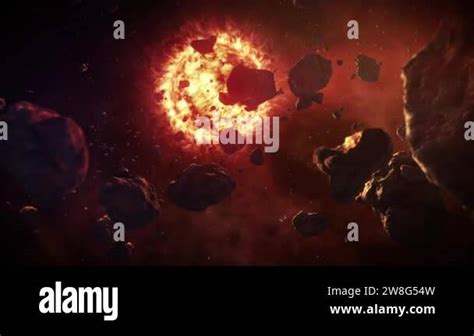 Sun Star Surface With Solar Flares Burning Of Sun Animation 3d Rendering Solar Flares And Core