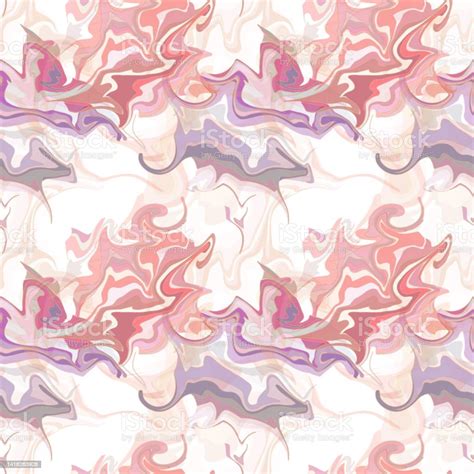 추상적인 액체 이음새가 없는 무늬 흰색 배경에 밝은 보라색 분홍색 보라색 베이지 색의 페인트 흐름과 소용돌이 섬유 종이 표면 디자인 0명에 대한 스톡 벡터 아트 및 기타
