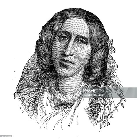 Portrait Of Famous Authors From The Past George Eliot Stock