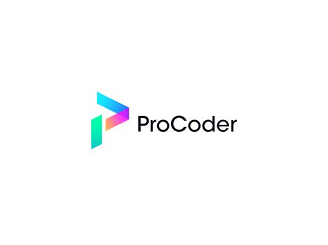 Dribbble Procoder Modern Gradient Letter P Coding Programming