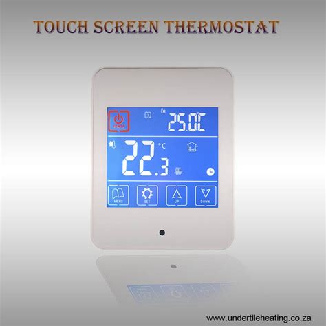 Touch Screen Thermostat White • Undertile Heating Diy