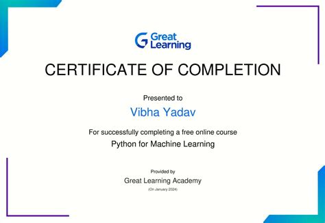 Vibha Yadav On Linkedin Greatlearningacademy Greatlearning Glacertificate Pythonprogramming