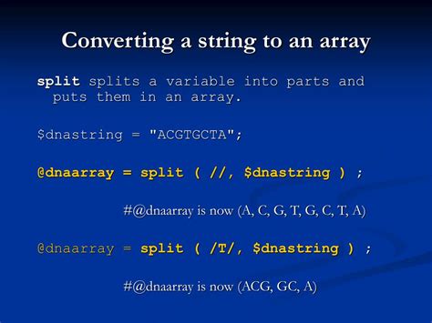 ppt programming and perl for bioinformatics part ii powerpoint presentation id 1445504