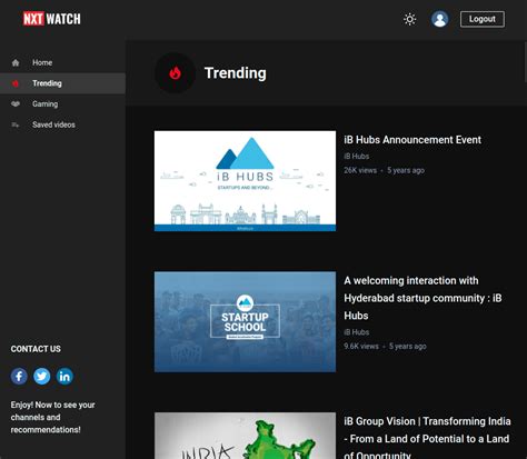 GitHub Gottumukkalakiran React Js Nxt Watch Implemented Nxt Watch Application Which Is A