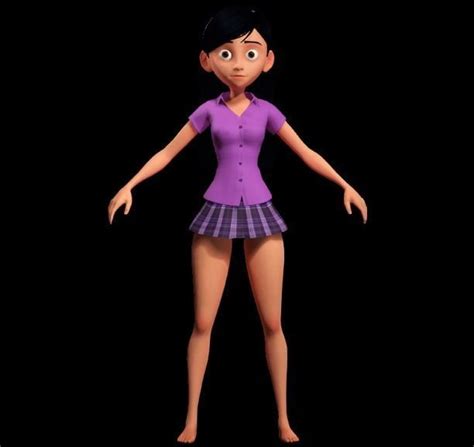 Violet Parr 3d Fully Rigged Model 3d Model Rigged Cgtrader