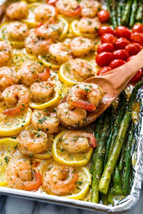 Sheet Pan Shrimp Scampi With Asparagus Easy And Delicious
