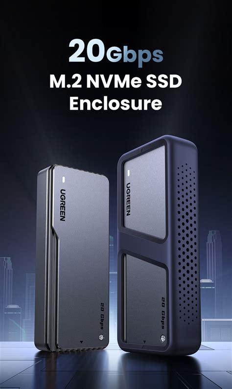 Ugreen 20gbps Nvme Ssd Case Ssd Enclosure M 2 To Usb3 2 Gen2x2 Ssd Adapter For M 2 Nvme Pcie