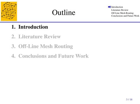 Ppt Off Line Agv Routing On The 2d Mesh Topology With Partial