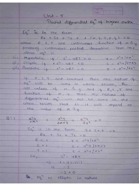 Heena Notes 5 Partial Differential Equations Higher Order M2 I Year All Branches