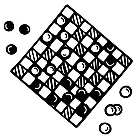 790 Drawing Of The Checkers Game Stock Illustrations Royalty Free