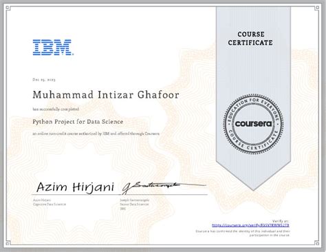 Python Project Ibm Successfully Completed Muhammad Intizar Ghafoor