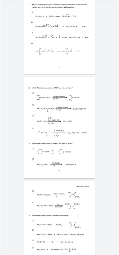 Solved 27 Alkynes Can Be Prepared By The Alkylation Of