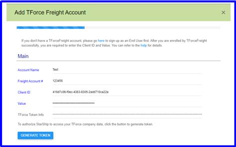 TForce Freight Setup Aptean Ship