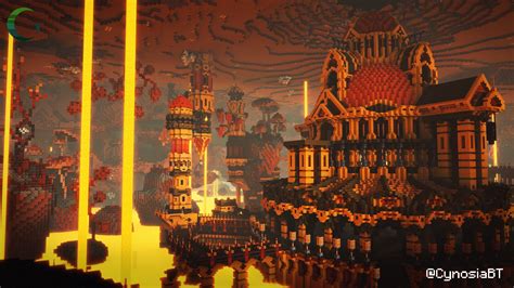 A Nether Themed Build Rendered By Voenixx Scrolller