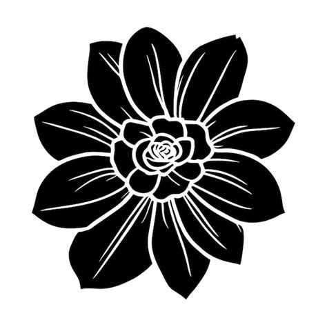 手描きのシンプルな花のイラスト Premiumベクトル素材