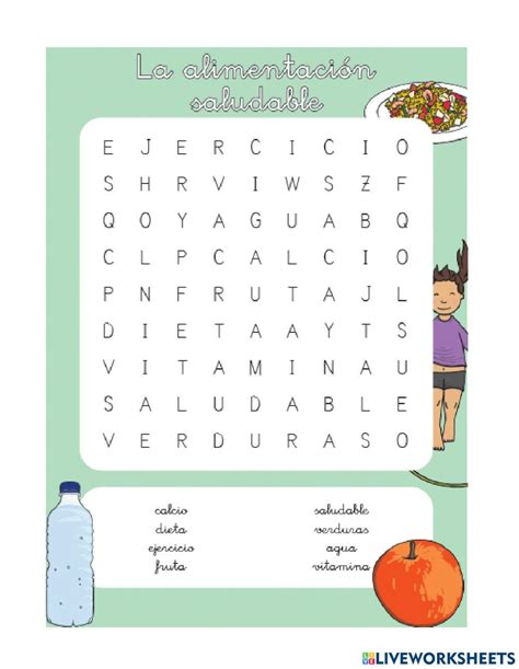 Comida Saludable 5th A Y B Online Exercise For Live Worksheets
