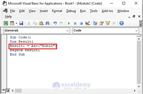 How To Use Vba Asc Function 5 Practical Examples Exceldemy
