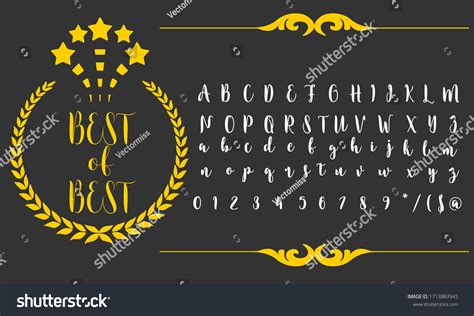 필기 글꼴 및 알파벳 서법 문자 스톡 벡터로열티 프리 1713883945 Shutterstock