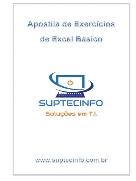 apostila de exercícios de excel pdf science ciência e tecnologia