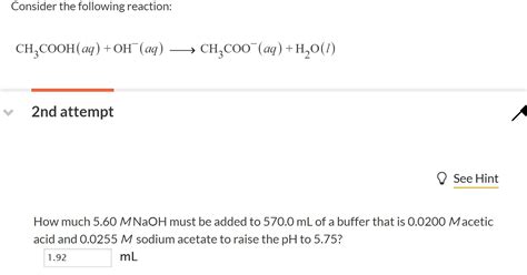 Solved Consider The Following Reaction Chegg Com