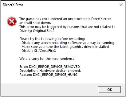 Fixed Divinity Original Sin DirectX Error Digiworthy
