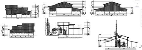 Different Side Elevations And Sections Design Of The Incinerator