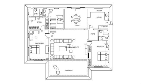 Plan Of House Design In Autocad Artofit