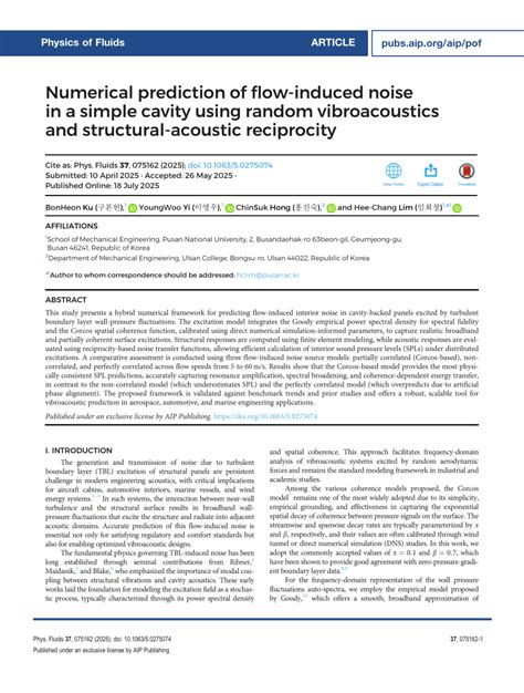 Numerical Prediction Of Flow Induced Noise In A Simple Cavity Using